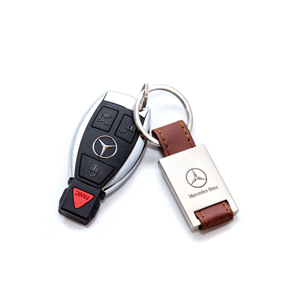 Mercedes-Benz Keychain with Leather Strap (Smaller) – Mercedes-Benz ...