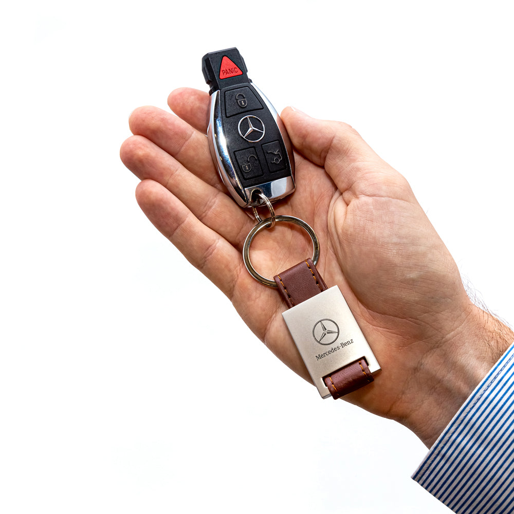 Mercedes-Benz Keychain with Leather Strap (Smaller) – Mercedes-Benz ...