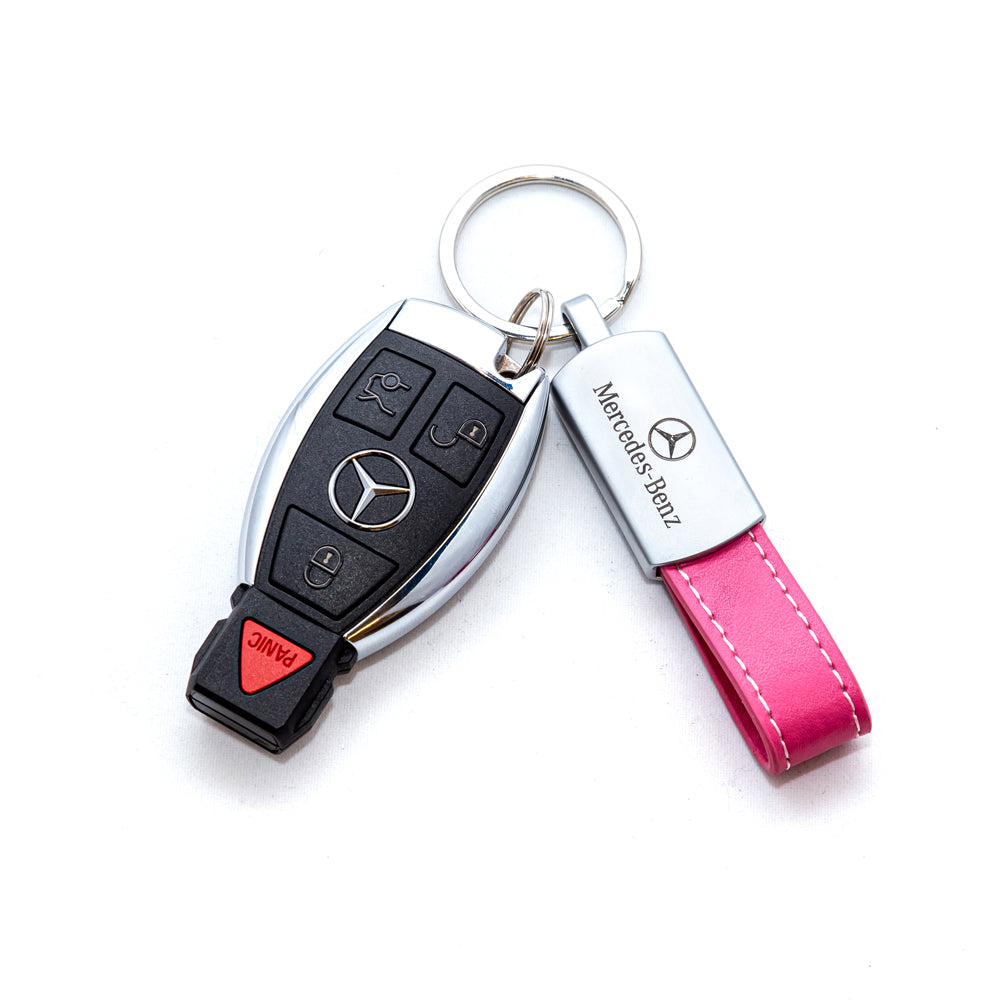 Mercedes-Benz Keychain with Leather Strap – Mercedes-Benz Boutique by ...