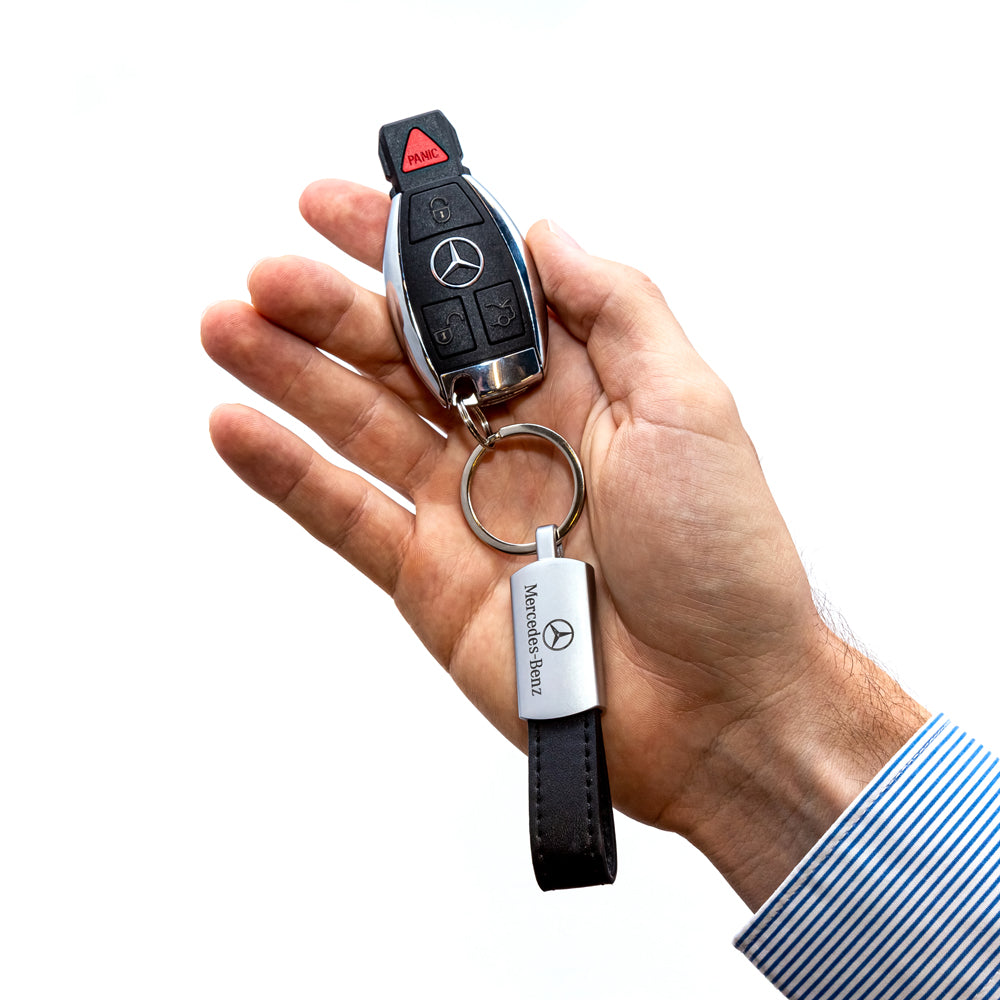 Mercedes-Benz Keychain with Leather Strap – Mercedes-Benz Boutique by ...